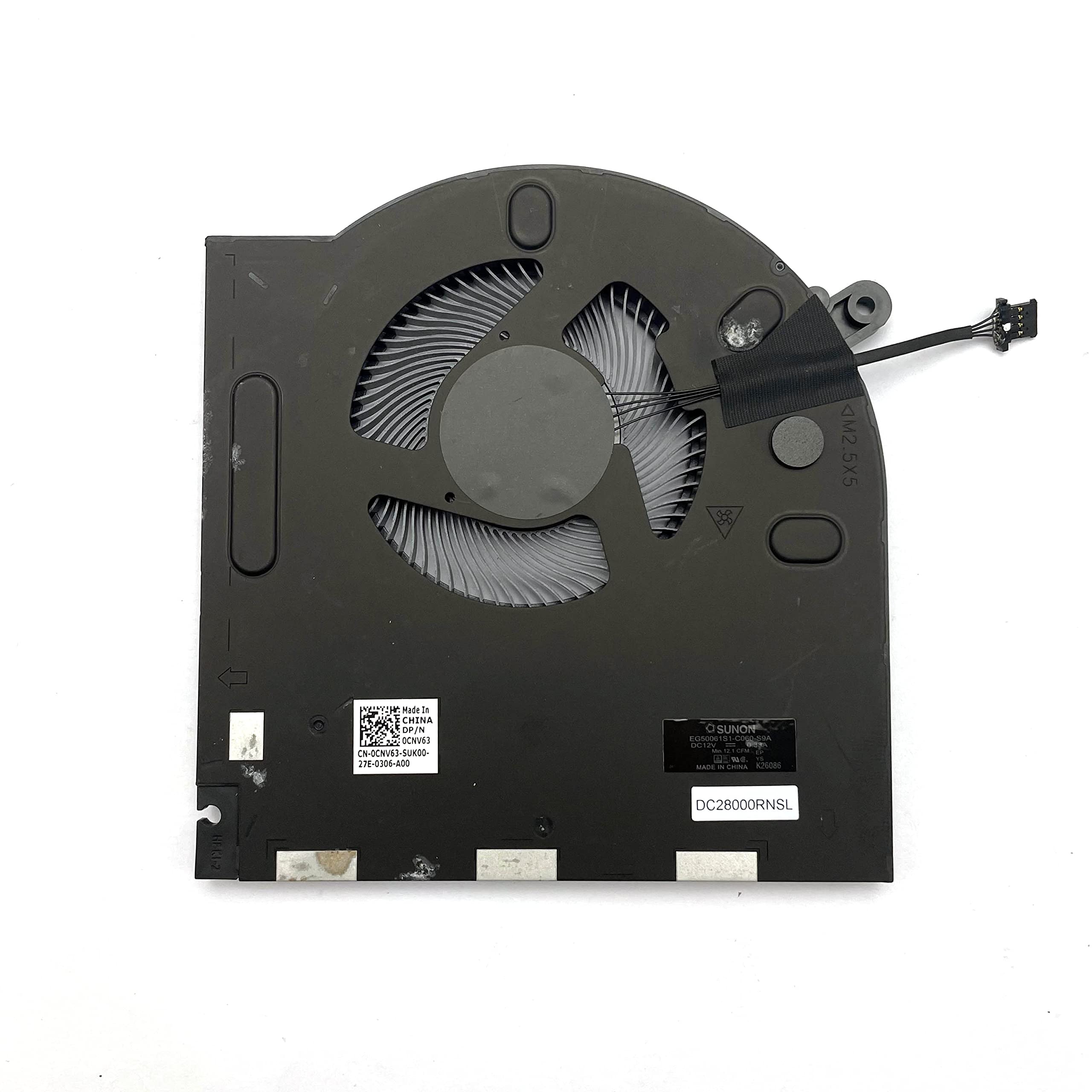 Bestparts New CPU+GPU Cooling Fan 12V Replacement for Dell Alienware M17 R3 M17 R4 P45E 0H5TYJ 0CNV63 FM7J FM7H DC28000ROSL DC28000RNSL Dual Fan H5TYJ CNV63