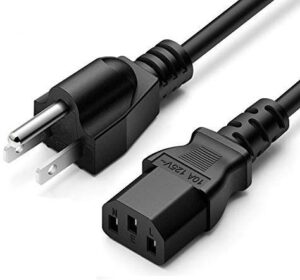 4ft 3 prong ac power cord cable fit for dell alienware 25 gaming monitor aw2518h aw2518hf nema 5-15p to iec320c13