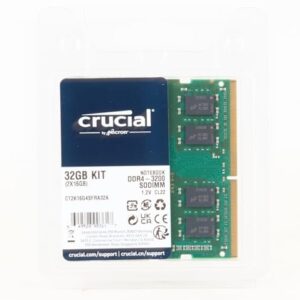 Crucial RAM 32GB Kit (2x16GB) DDR4 3200MHz CL22 (or 2933MHz or 2666MHz) Laptop Memory CT2K16G4SFRA32A