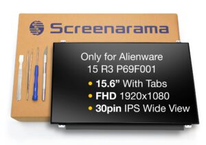 screenarama new screen replacement for dell alienware 15 r3 p69f001, fhd 1920x1080, matte, lcd led display with tools