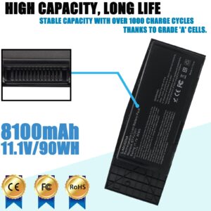 LAQUEENA BTYVOY1 Laptop Replacement Battery for Alienware M17x R3 R4 Series 7XC9N C0C5M 0C0C5M 318-0397 05WP5W 5WP5W 11.1V 90WH/8100MAH 9-Cell