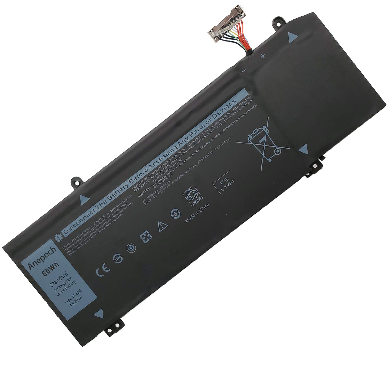 Anepoch 1F22N Laptop Battery Replacement for Dell Alienware 2018 M15 G5 15 5590 G7 7790 7590 ALW15M-D1735R R2 R1 2019 M17 Series XRGXX HYWXJ 0HYWXJ JJPFK 8622M 15.2V 60Wh 3750mAh