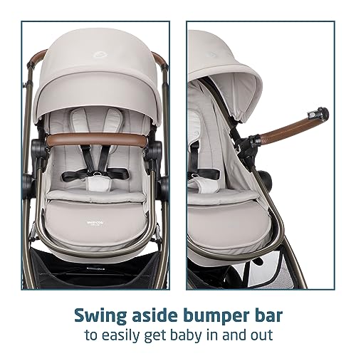 Maxi-Cosi Zelia™ Luxe 5-in-1 Modular - Baby Travel System Car Seat and Stroller, Infant Car Seat and Stroller Combo, Baby Car Seat and Stroller Combo in New Hope Tan