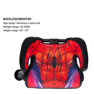 KidsEmbrace Marvel Spider-Man High Back Booster Car Seat, Spider-Man Suit Red