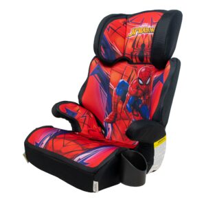 KidsEmbrace Marvel Spider-Man High Back Booster Car Seat, Spider-Man Suit Red