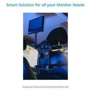 PROAIM Universal Backseat Monitor Control System for in-Car Rigging. Adjustable Double -Seat System Mount Monitor/Wheel/Joystick. Offers Monitoring of Car Chasing Sequences (P-BKST-02)