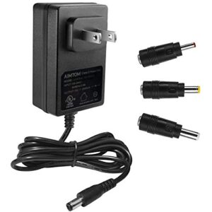 ul listed 15v 2a power supply, 100-240v ac to 15vdc 2000ma wall charger replacement adapter with 5.5mm x 2.1mm /2.5mm, 3.5 x 1.35mm, 4.8mm x 1.7mm output jack for aimtom sps-155 and small electronics