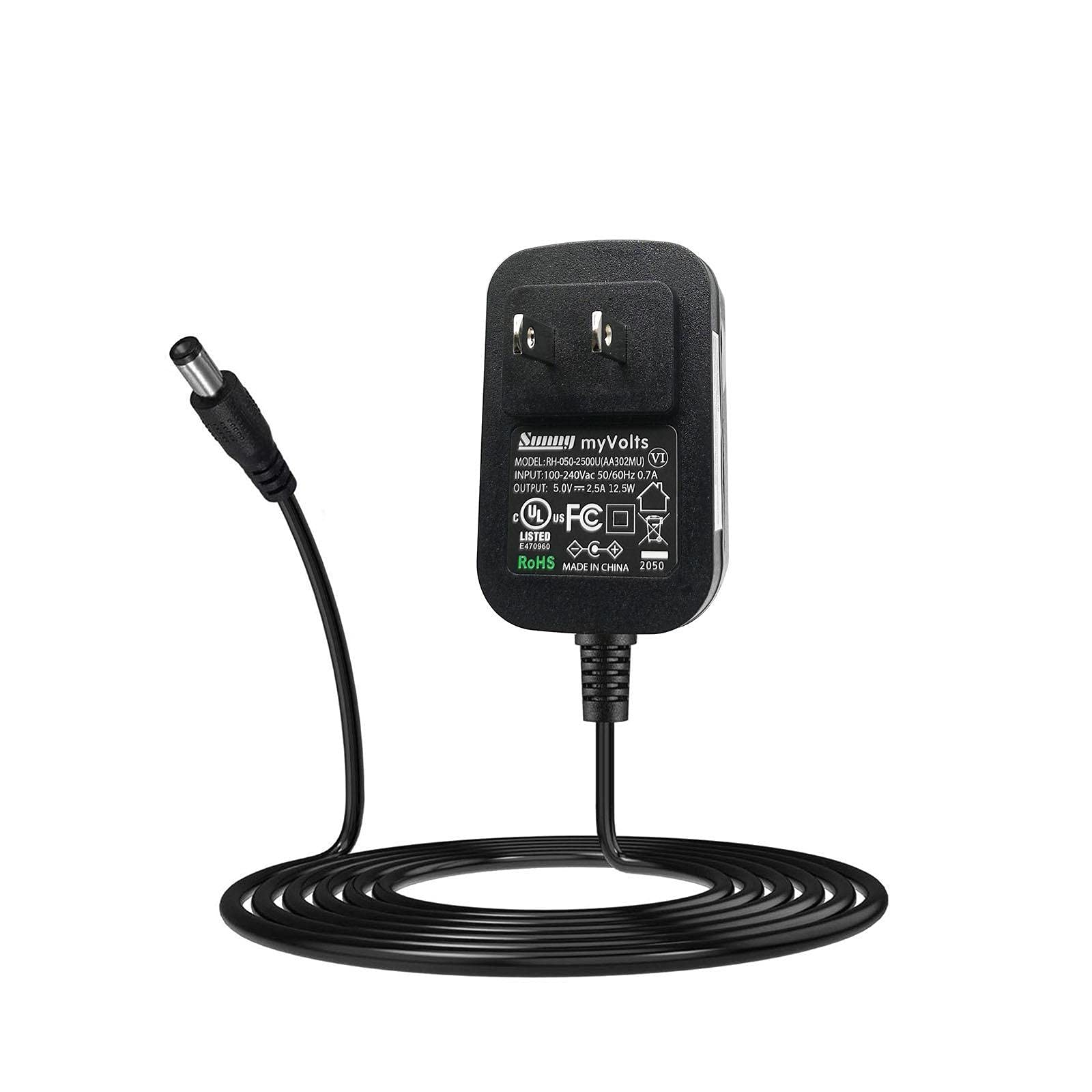 MyVolts 5V power supply adaptor compatible with/replacement for Creative D100 Bluetooth speaker - US plug