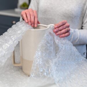 Duck Max Strength Bubble Cushioning Wrap for Moving & Shipping, 60 FT Large Bubble Packing Wrap, Heavy Duty Protection for Mailing & Packaging Boxes, Clear Bubble Roll Supplies Perforated Every 12 IN