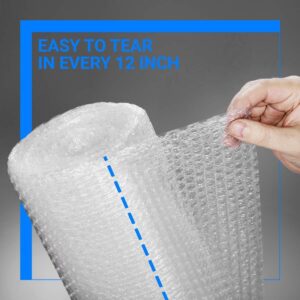 Bubble Cushioning Wrap Pacific Mailer 5/16 Inch x 12 Inch x 72Feet Total [2 Rolls of 36 Feet] Bubble Cushioning Wrap for Packing Moving Supplies Perforated Every 12"