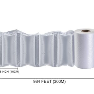 VIECAM Air Pillow Cushion Film Roll for Bubble Wrap Packaging 3000pc 984ft x 4" x 8" (300m x 10cm x 20cm) | 2 Pack