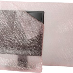 Mighty Gadget Pink Bubble Cushioning Wrap Rolls, 12" x 36’ ft, Perforated Every 12" for Packaging, Shipping, Mailing (AntiStatic)