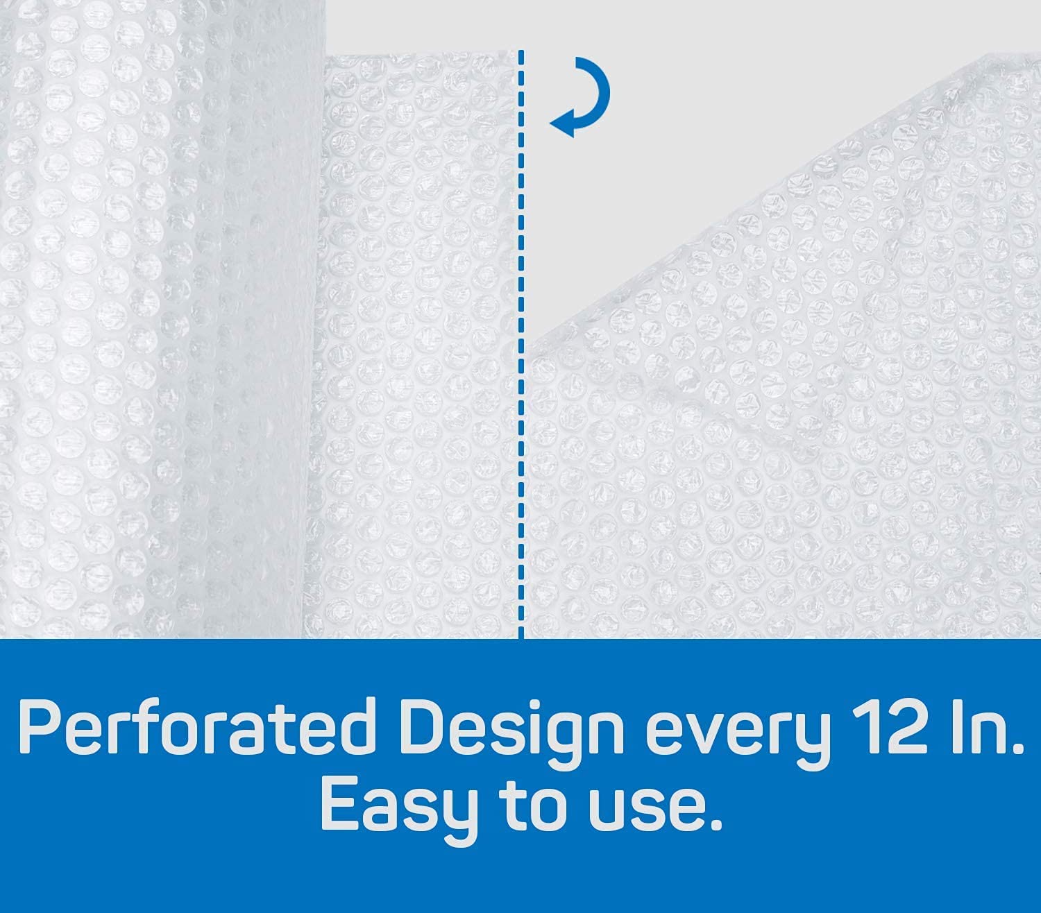 Bubble Cushioning wrap 700 ft² x 24'' Wide - 3/16" Small Bubble - Perforated Every 12''- with 10 Fragile Stickers by Fresh Farm LLC (2 Rolls of 175 ft x 24" Wide)