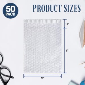 Self Seal Bubble Pouches - ALTERNIUM Bubble Bags for Packing, Packaging Filler for Moving - Cushioning Wrap for Fragile Items, Dish Packing Kit Shipping Supplies for Small Business - 50pcs, 7.5x8 Inch