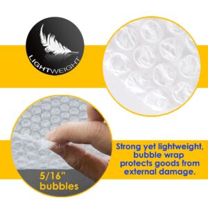 BAZIC Bubble Cushion Wrap 12" x 60", Air Bubble Roll Perforated Every 12" for Packing Shipping Moving Fragile Item, 1-Pack