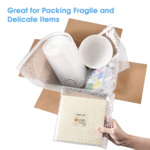 Pacific Mailer Bubble Cushion Wrap Pouches 7.5x7.5 Inch Total 50 Packs Self Sealing Bubble Pouch Bags Roll for Packing, Shipping, Storage, Moving [Clear]