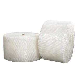 partners brand pbwup12s24 upsable air bubble rolls, 1/2" x 24" x 125', clear (pack of 2)