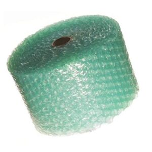 Bubblefast! 1 Roll of 62.5' x 12" Large (1/2") Green Bubble Cushioning Wrap made from Recycled Materials 62.5 sq ft total