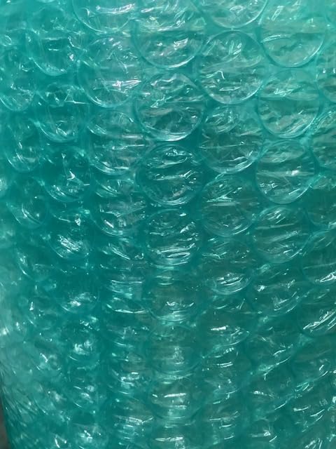 Bubblefast! 1 Roll of 62.5' x 12" Large (1/2") Green Bubble Cushioning Wrap made from Recycled Materials 62.5 sq ft total