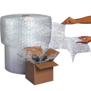 aviditi bubble cushioning wrap rolls, 24 inch x 750 feet, 3/16" small bubble, perforated every 12 inches, for packing, shipping and moving (2 rolls)