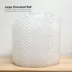 AirBubbles™ 100 Sq Ft Premium Prefilled Air Bubble Sheets for Package Shipping | 1 Roll, 2.1 Cu Ft, 16 Gal, 12x16-In Ea | Better than Packing Peanuts Foam Paper | Cushion Wrap Protection by Covogoods