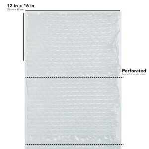 AirBubbles™ 100 Sq Ft Premium Prefilled Air Bubble Sheets for Package Shipping | 1 Roll, 2.1 Cu Ft, 16 Gal, 12x16-In Ea | Better than Packing Peanuts Foam Paper | Cushion Wrap Protection by Covogoods