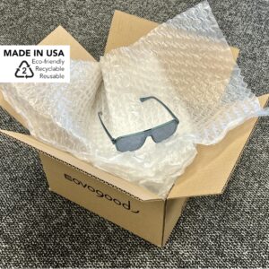 AirBubbles™ 100 Sq Ft Premium Prefilled Air Bubble Sheets for Package Shipping | 1 Roll, 2.1 Cu Ft, 16 Gal, 12x16-In Ea | Better than Packing Peanuts Foam Paper | Cushion Wrap Protection by Covogoods