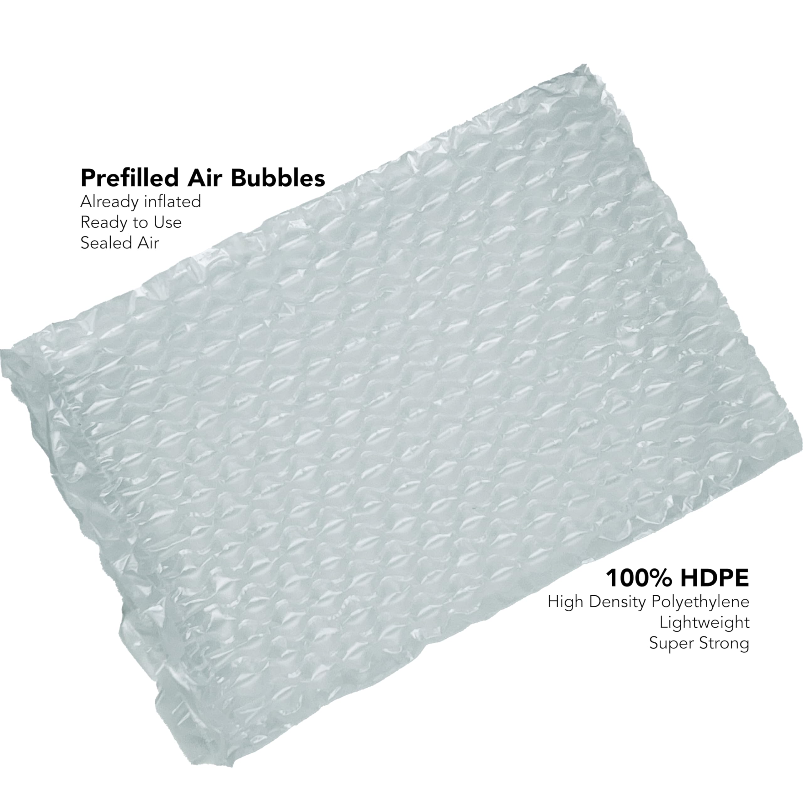 AirBubbles™ 100 Sq Ft Premium Prefilled Air Bubble Sheets for Package Shipping | 1 Roll, 2.1 Cu Ft, 16 Gal, 12x16-In Ea | Better than Packing Peanuts Foam Paper | Cushion Wrap Protection by Covogoods