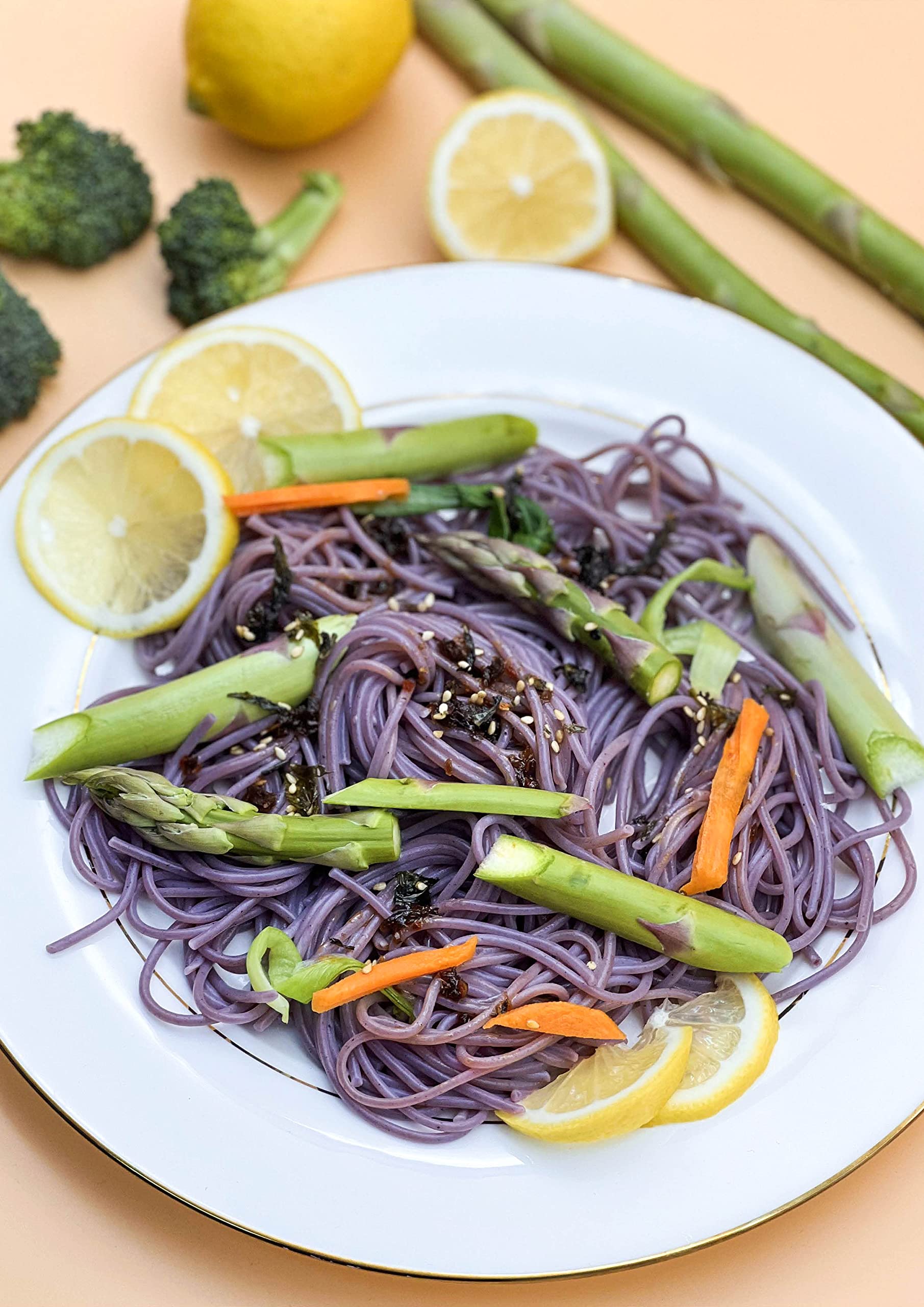 Big Green Organic Food- Organic Purple Yam + Millet Spaghetti, Premium Ube, Gluten-Free, Vegan (3)