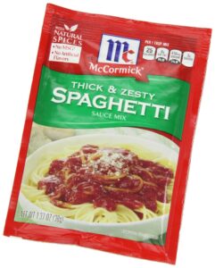 mccormick spaghetti, thick & zesty, 1.37 ounce (3 pack)