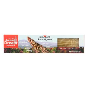 andean dream gluten free organic spaghetti quinoa pasta - case of 12 - 8 oz.