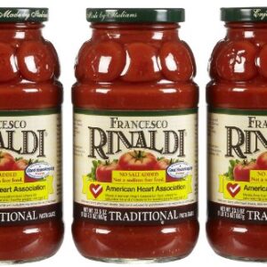 Francesco Rinaldi Traditional Pasta Sauce, No Salt Added,1.46 Pound (Pack of 3)