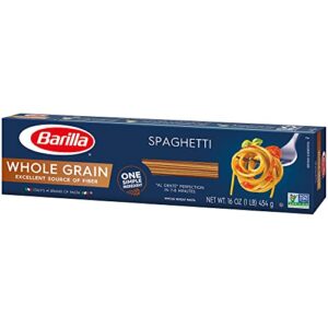 Barilla Whole Grain Pasta, Spaghetti, 16 Ounce (Pack Of 20)