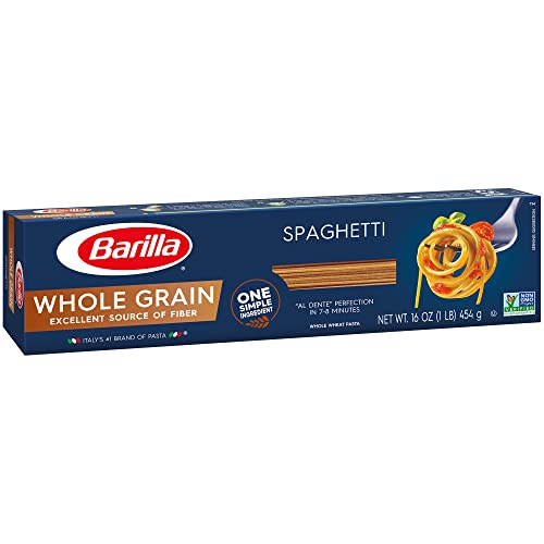 Barilla Whole Grain Pasta, Spaghetti, 16 Ounce (Pack Of 20)