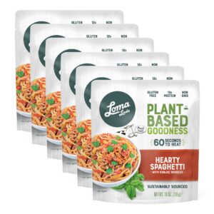 loma linda - plant-based complete meal solution packets (hearty spaghetti (10 oz.), 6 pack)