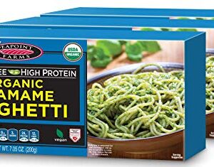 Seapoint Farms Organic Edamame Spaghetti, Healthy Gluten-Free Noodles, 7.05 Oz, Pack of 3