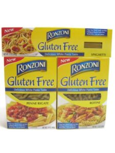 ronzoni gluten free pasta sampler 3 pack - penne, rotini, spaghetti 12 oz each