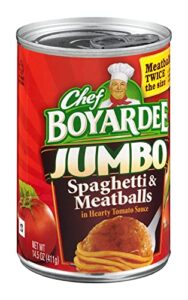 chef boyardee, jumbo spaghetti and meatballs, 14.5 oz (411 g) (pack of 8)