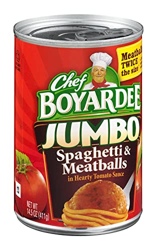 Chef Boyardee, Jumbo Spaghetti and Meatballs, 14.5 oz (411 g) (Pack of 8)