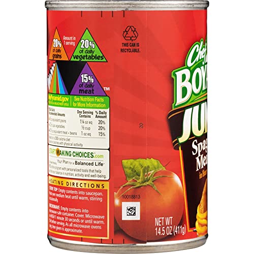 Chef Boyardee, Jumbo Spaghetti and Meatballs, 14.5 oz (411 g) (Pack of 8)