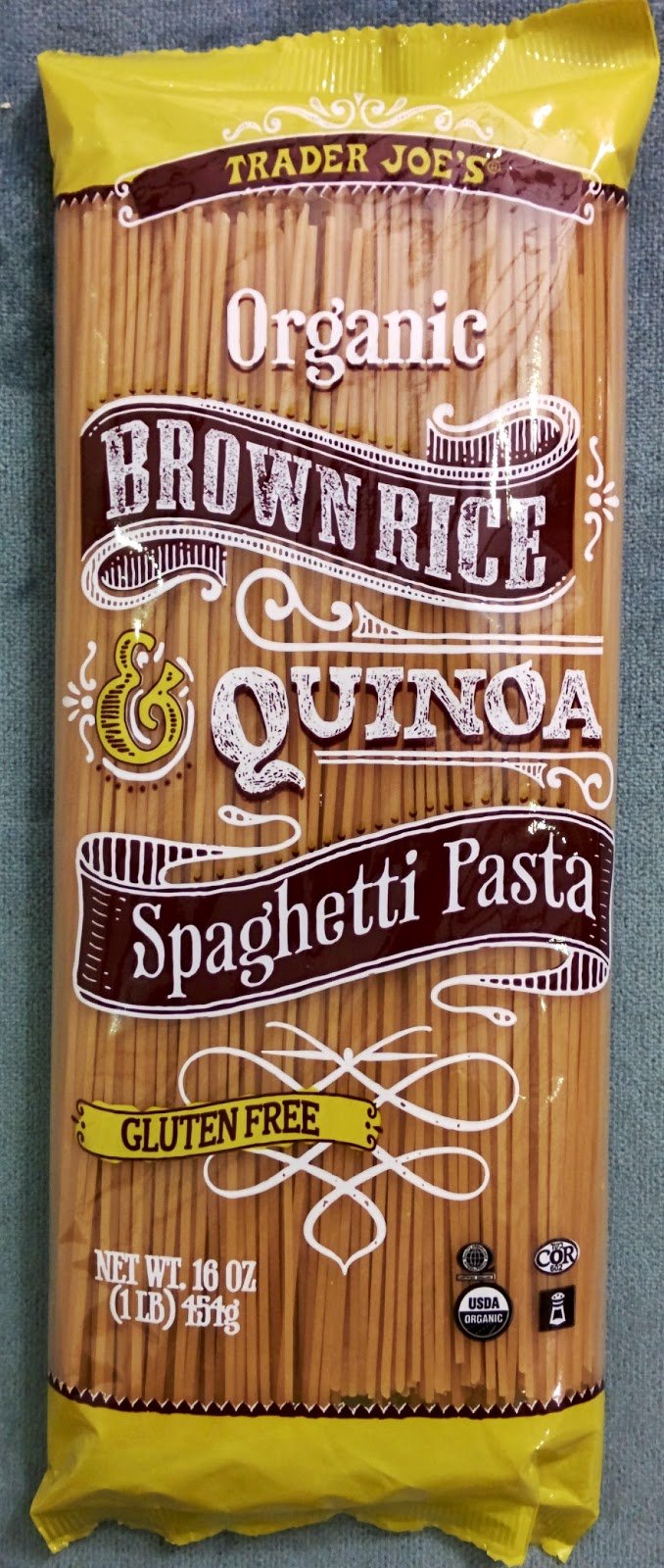 Trader Joe's Brown Rice & Quinoa Spaghetti Pasta 16 Oz (pack of 2)