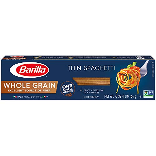 Whole Grain Pasta, Thin Spaghetti, 16oz,(Pack of 4)