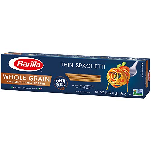 Whole Grain Pasta, Thin Spaghetti, 16oz,(Pack of 4)