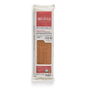 delallo whole wheat spaghetti #4, 1 pound (pack of 16)