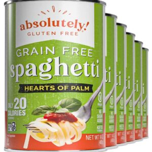 Absolutely Gluten Free Hearts of Palm Spaghetti, 14oz (6 Pack) | Low Carb, Natural & Healthy Pasta Alternative, Plant Based, Ready to Eat