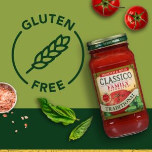 Classico Family Favorites Traditional Pasta Sauce (24 oz Jars, Pack of 8)