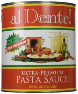 al dente ultra premium pasta sauce, 6-pound 9-ounce no. 10 can