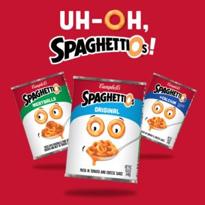 SpaghettiOs A to Z's Canned Pasta with Meatballs, 15.6 oz Can (Pack of 12)