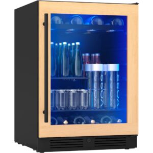 zephyr presrv series 24 inch stainless steel freestanding or built in beverage center 7 bottles, 108 12 oz cans (door handle sold separately, and wood panel not included.)