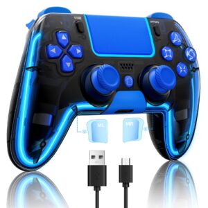 brhe wireless ps4controller with hall 3d joysticks/rgb led lights/programming funtion,ps4controller remote joystick gamepad,game controller for ps4/slim/pro